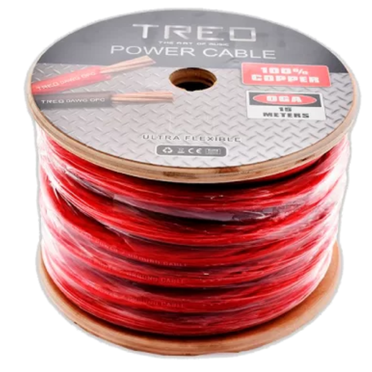 Rollo De Cable Para Corriente Calibre 0 Treo 15Mts Rojo 100% Cobre – AF ...